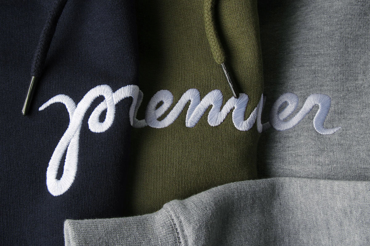 PREMIER EMBROIDERED SCRIPT HOODIE – Premier